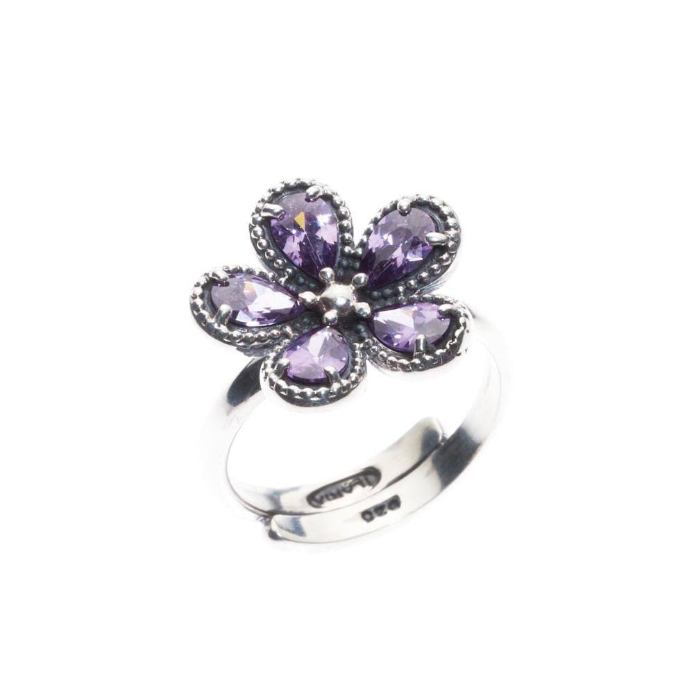 ANILLO FLOR VIOLETA BASIC