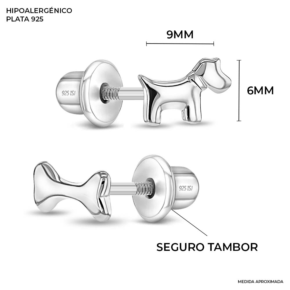 ARETES PERRITO Y HUESO KIDS